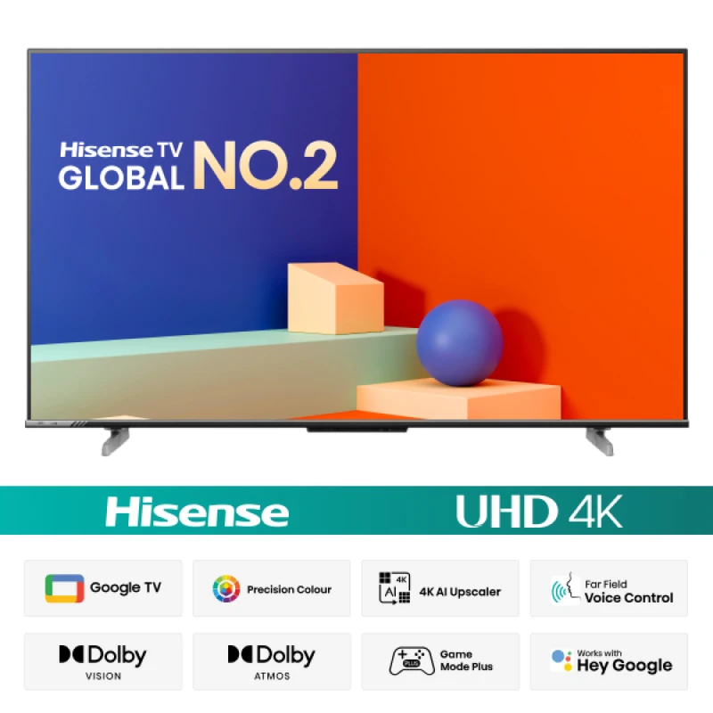 Hisense 55 Inch Bezel-Less 4K UHD LED DTS Smart Google TV (55A6F3)